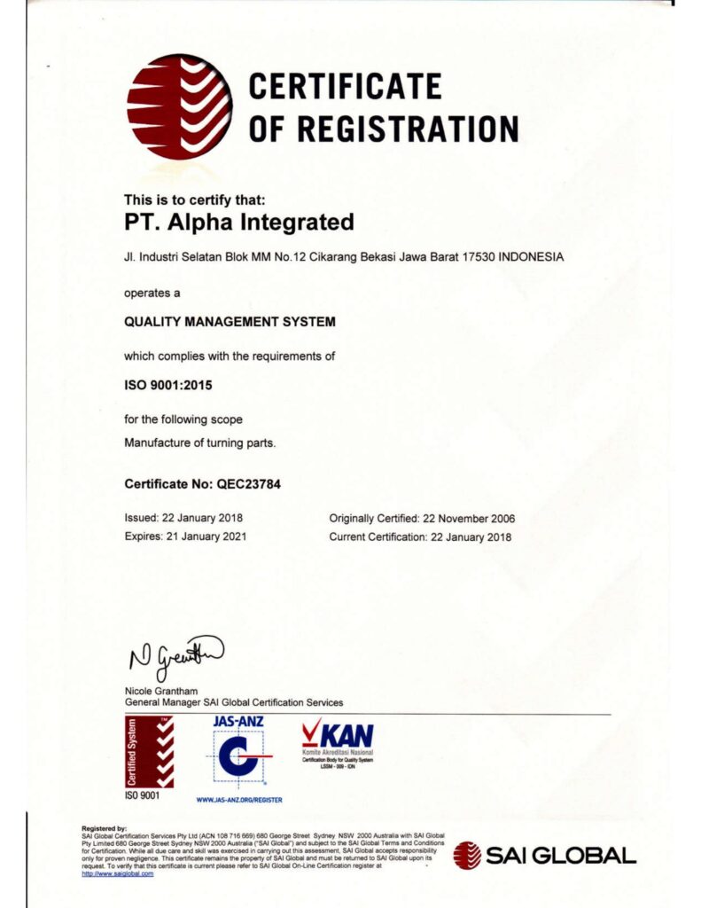 Precision Turning Parts Manufacturer Malaysia | Alpha Integrated